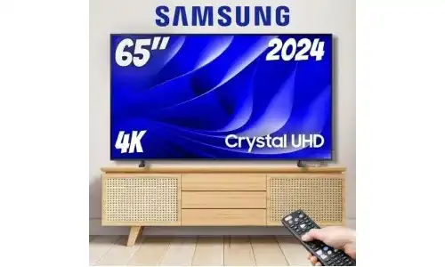 Oferta: Samsung Smart TV 65" Crystal UHD 4K 65DU8000 2024 Painel ...
